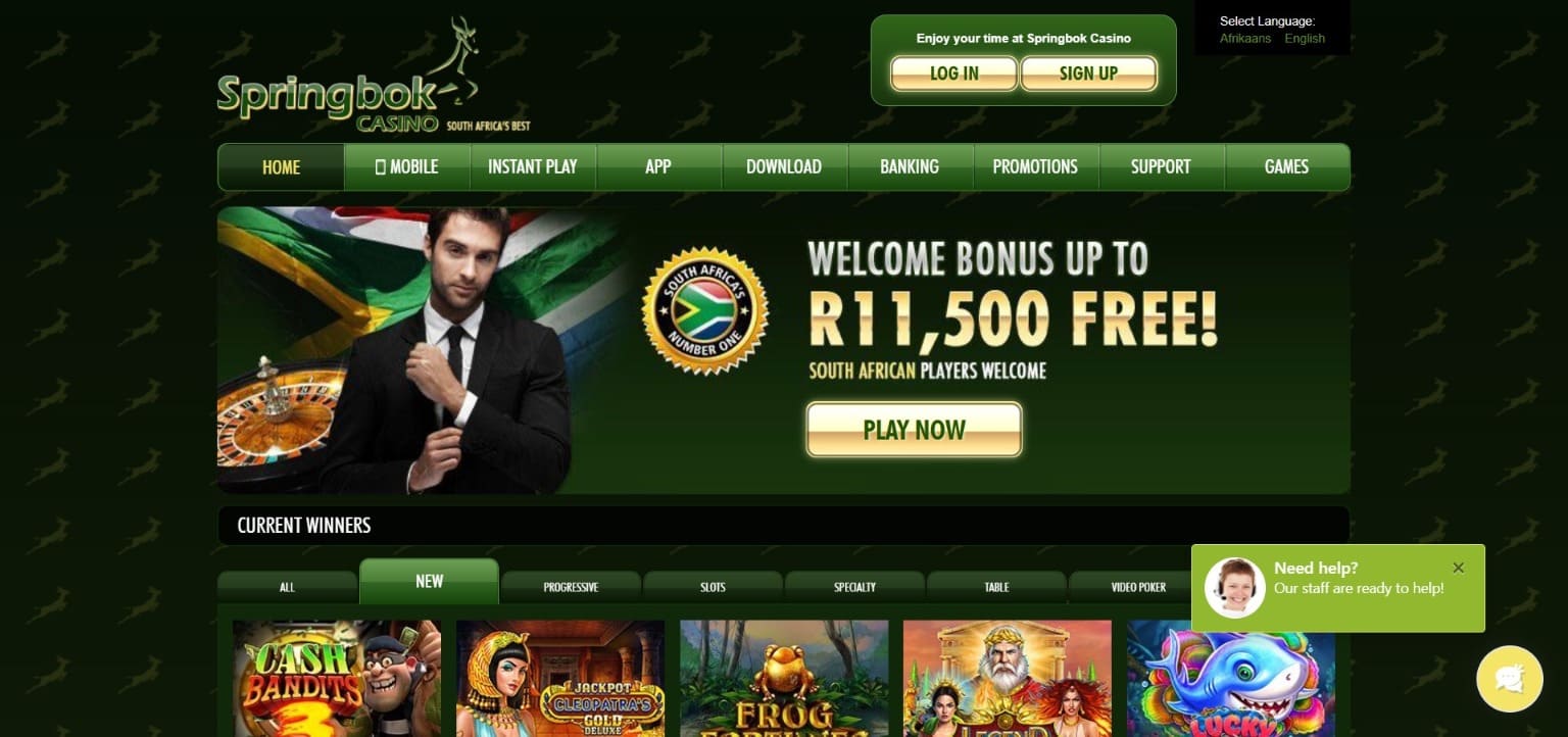 Springbok Casino NZ - Review of games and slot machines, deposit ...